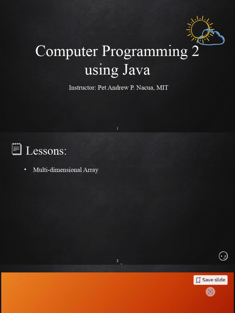 Multi Dimensional Array 2 Pdf