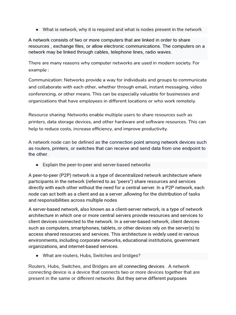 Solution | Download Free PDF | Computer Network | Client–Server Model