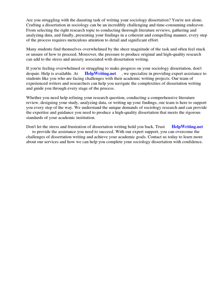 Sociology Dissertation Example Questions | PDF | Sociology | Nursing