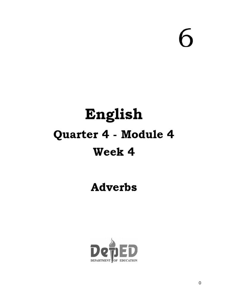 English 6 q4 Module 4 1 | PDF | Adverb | Adjective
