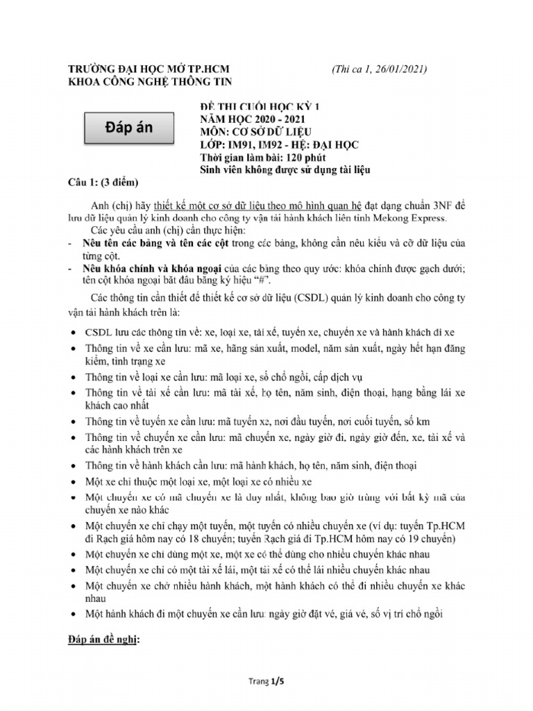 DapAn DeLTDot1 CSDL IM91 IM92 HK1 2021 H | PDF