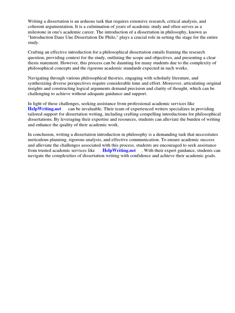 Introduction Dans Une Dissertation de Philo | PDF | Thesis | Essays