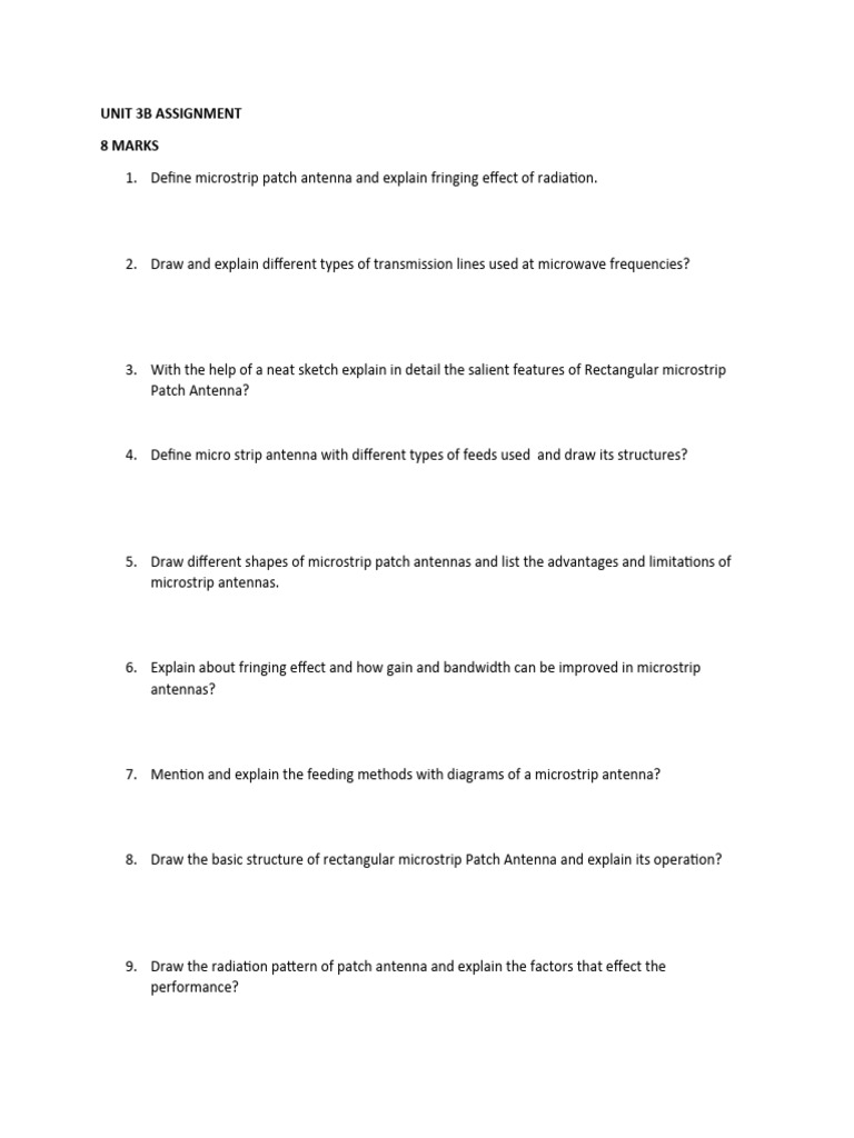 Awp 3B Assignment | PDF | Antenna (Radio) | Broadcast Engineering
