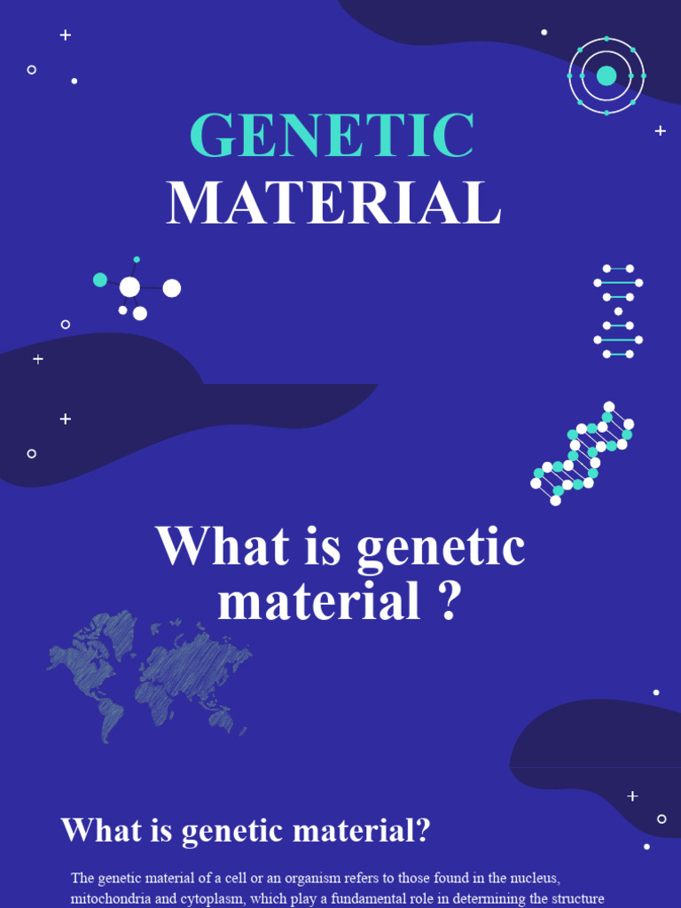 Genetic Material | PDF | Dna | Gene