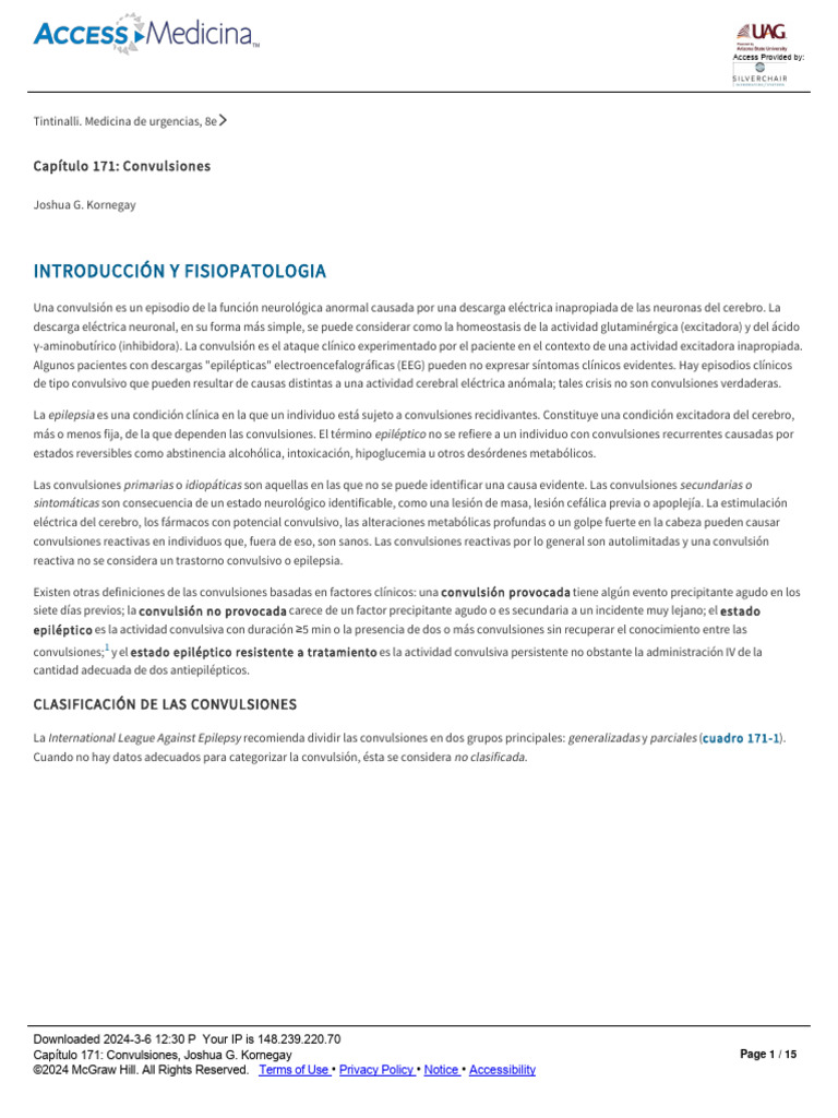 Clasificación y tipos de convulsiones | PDF | Epilepsia | Enfermedades ...