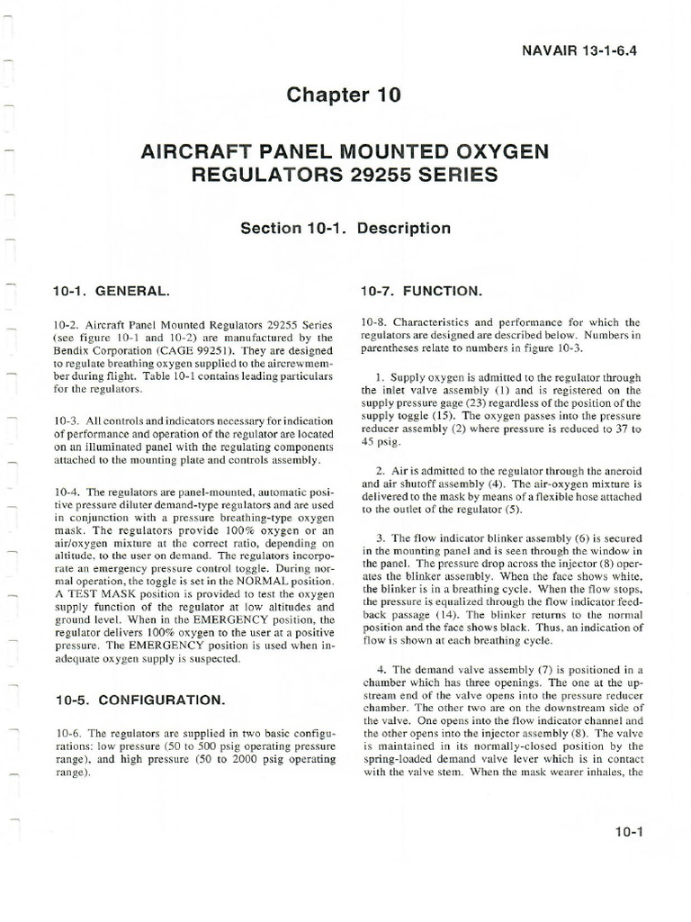 NAVAIR-13!1!6.4-CHAPTER-10-Aircraft Panel Mounted Oxygen Regulators ...