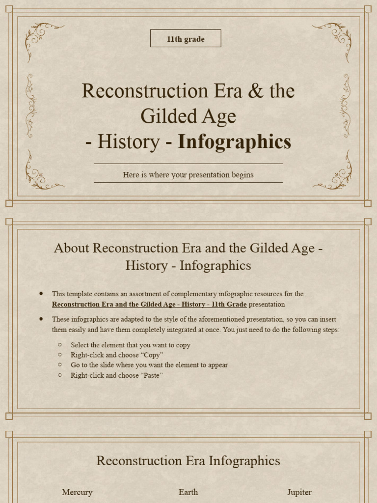 Reconstruction Era and The Gilded Age - History - 11th Grade ...
