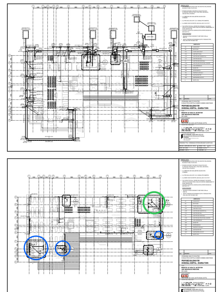 Drainage System Plans for Hospital | PDF | Water Pollution | Sewerage