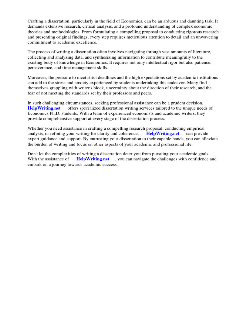 Economics PHD Dissertation Proposal | PDF | Thesis | Methodology