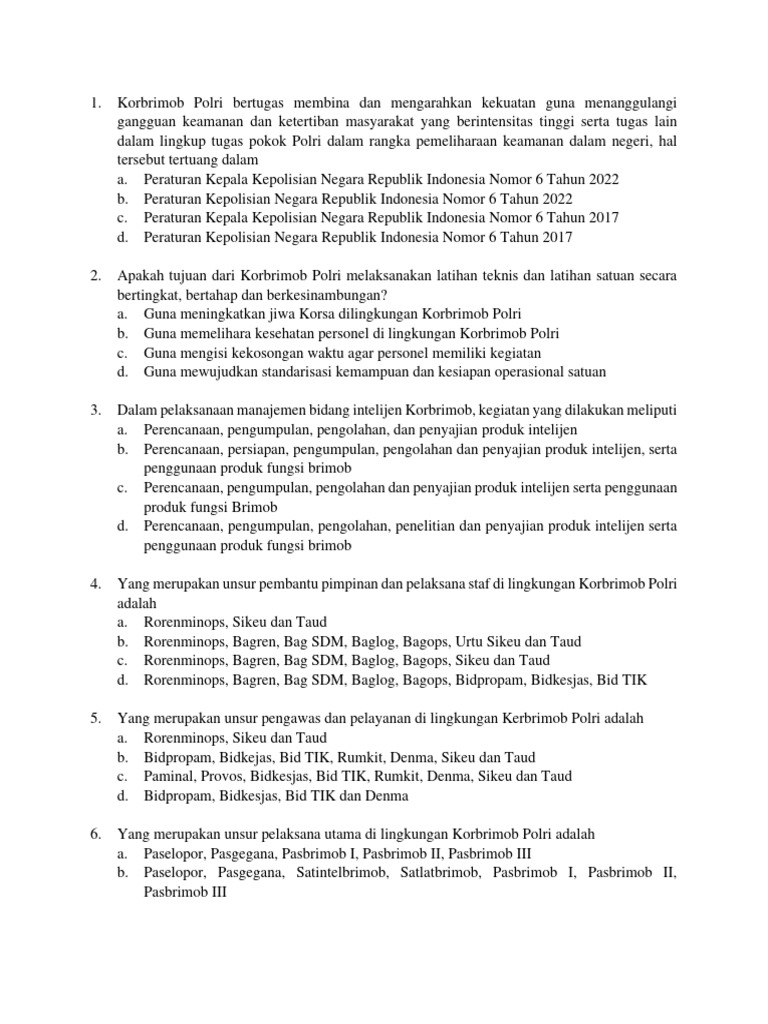 Contoh Soal TPK | PDF