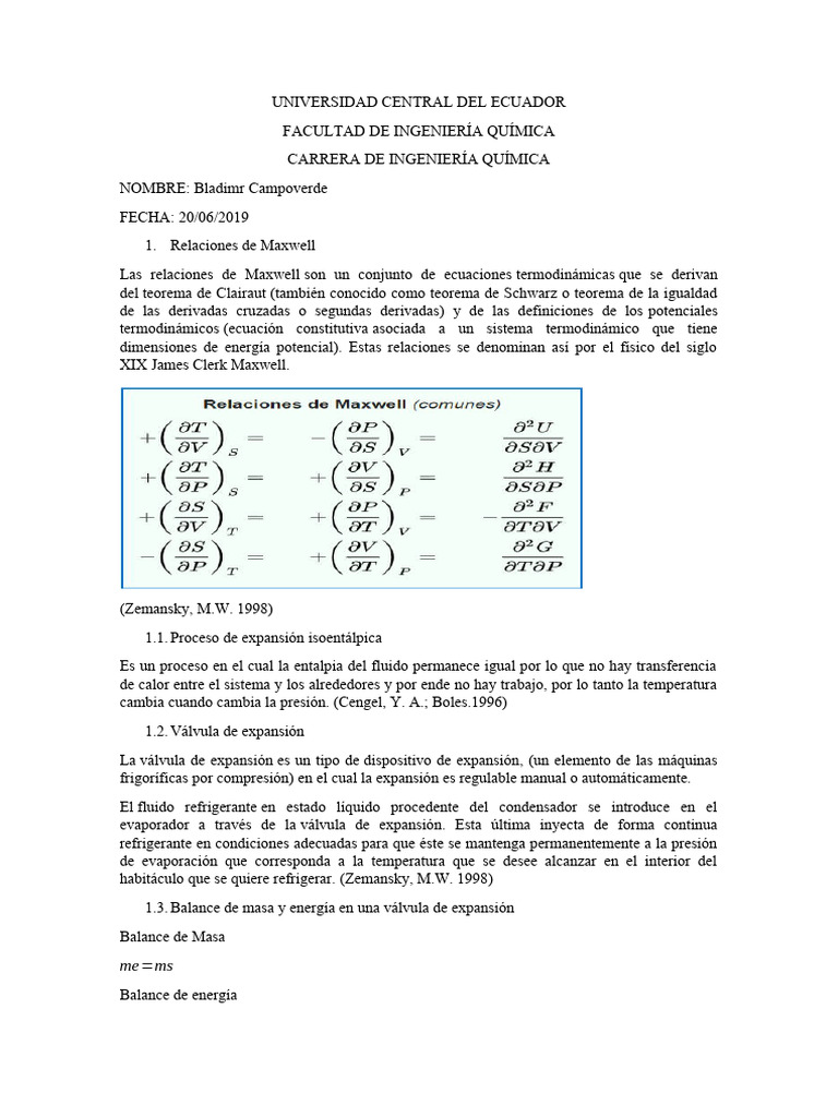 teoria termo | PDF | Termodinámica | Mecánica de Medios Continuos