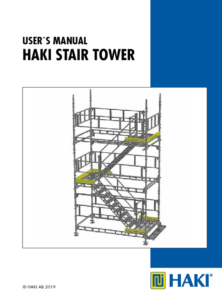 Manual - HAKI Stair Tower - INT | PDF | Scaffolding | Stairs