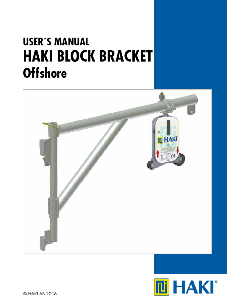 Manual_HAKI Block Bracket Offshore_INT | PDF | Scaffolding | Rope