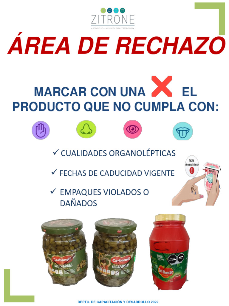 Área de Rechazo de Productos 2022 | PDF