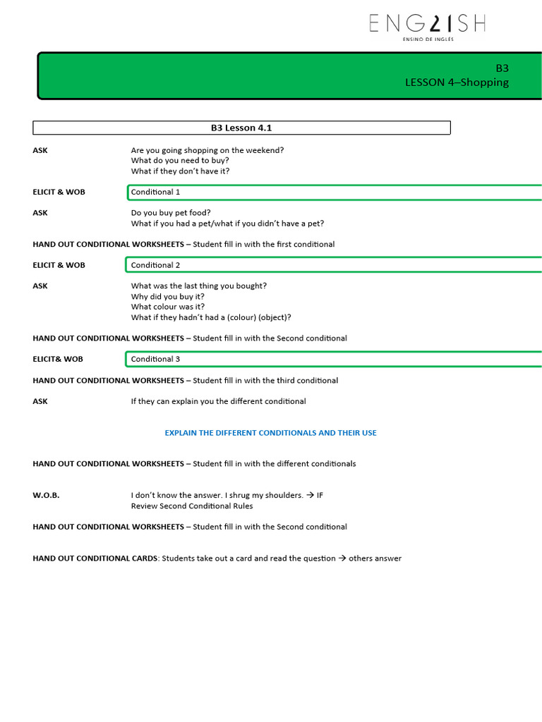 Lesson B3 4 - Shopping | PDF | Verb | Language Families