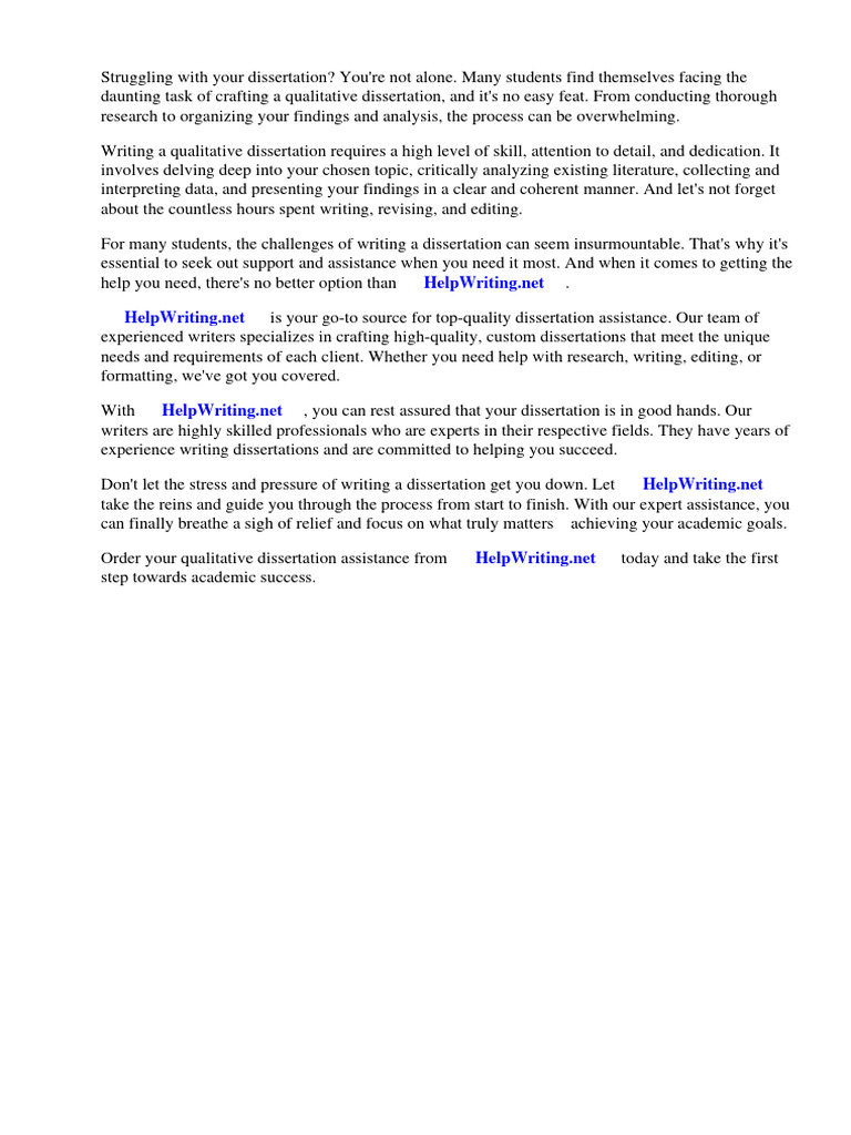 Qualitative Dissertation Help Pdf Methodology Qualitative Research