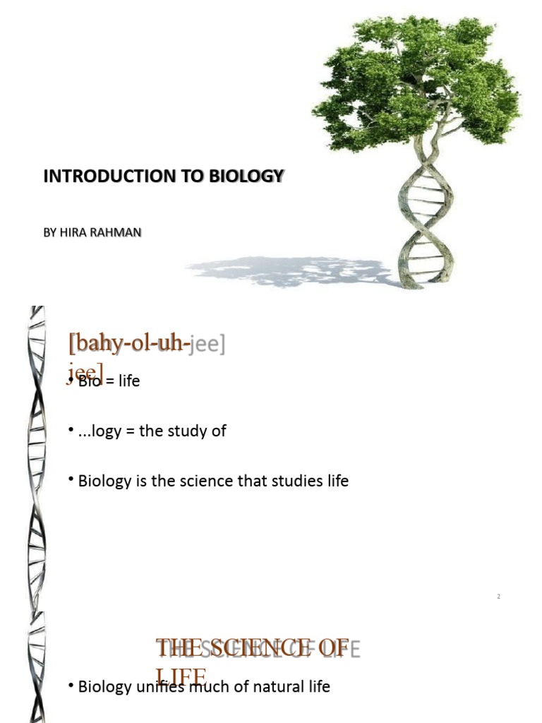 (Lecture - 1) Introduction To Biology | PDF | Cell (Biology) | Microscope