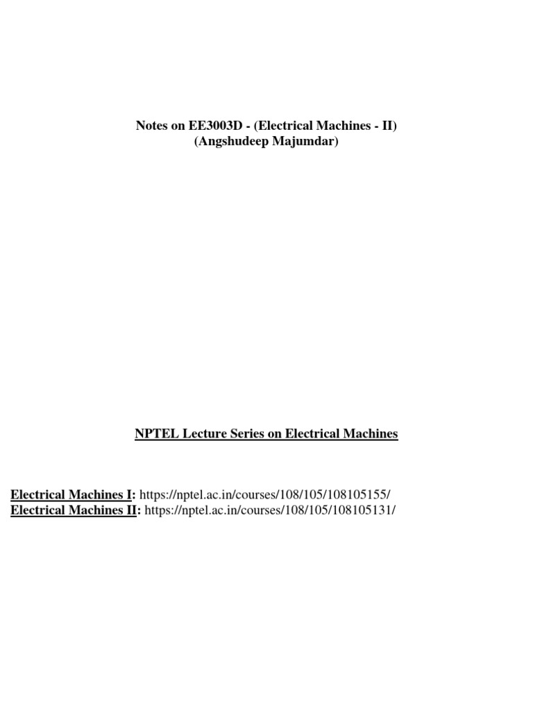 Notes on induction motor | PDF | Electromagnetism | Electrical Engineering