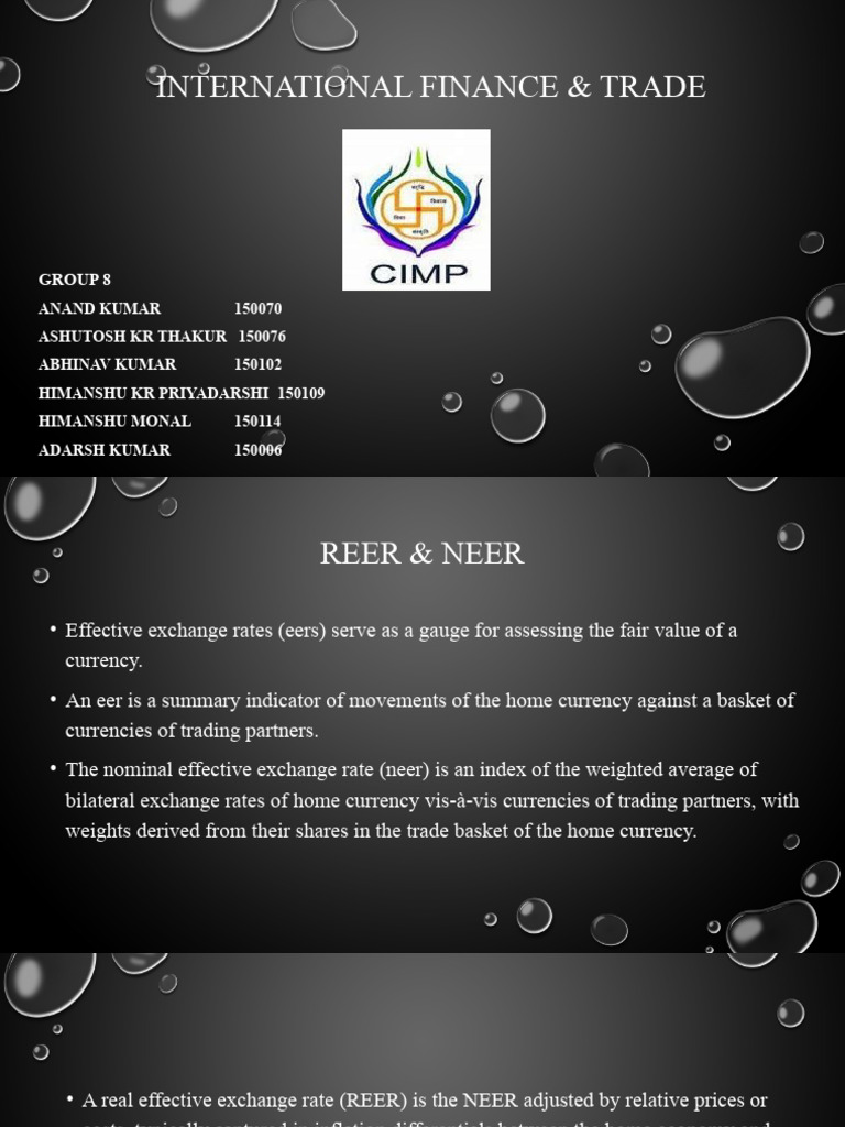 REER & NeeR | PDF | Exchange Rate | Foreign Exchange Market