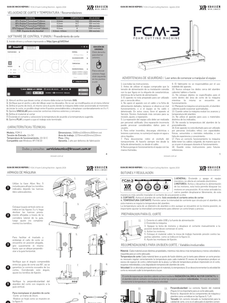 Manual FCM-3 | PDF | Tornillo | Cable