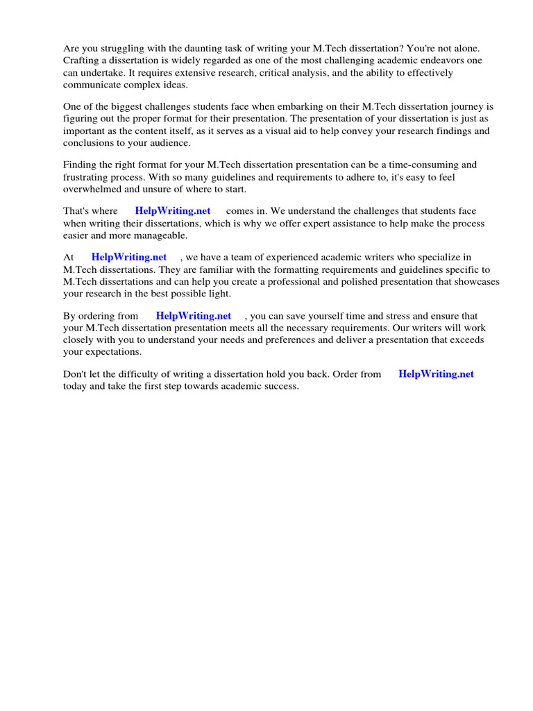 M.tech Dissertation PPT Format | PDF | Thesis | Heat