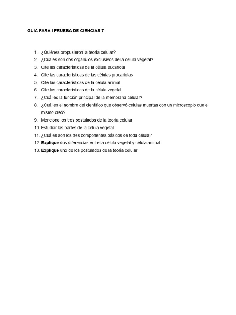 Guia I Prueba 7 | PDF