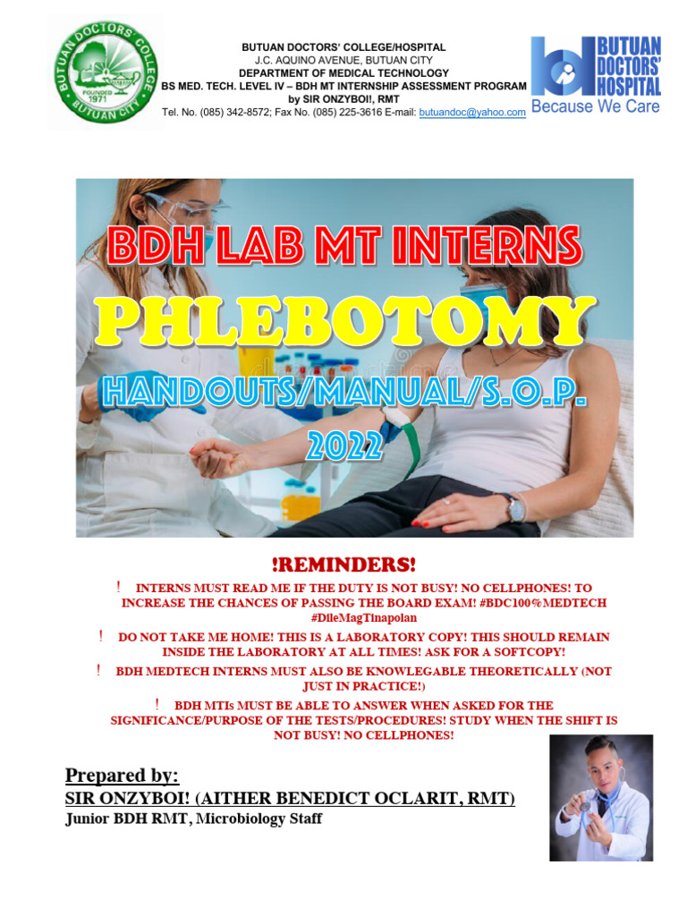 BDH Mti Phleb Notes 2022 | PDF | Blood Plasma | Platelet