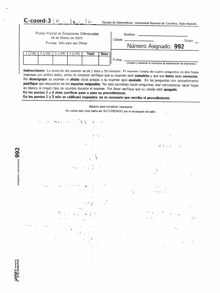 Solución Primer Parcial (Tema C) | PDF