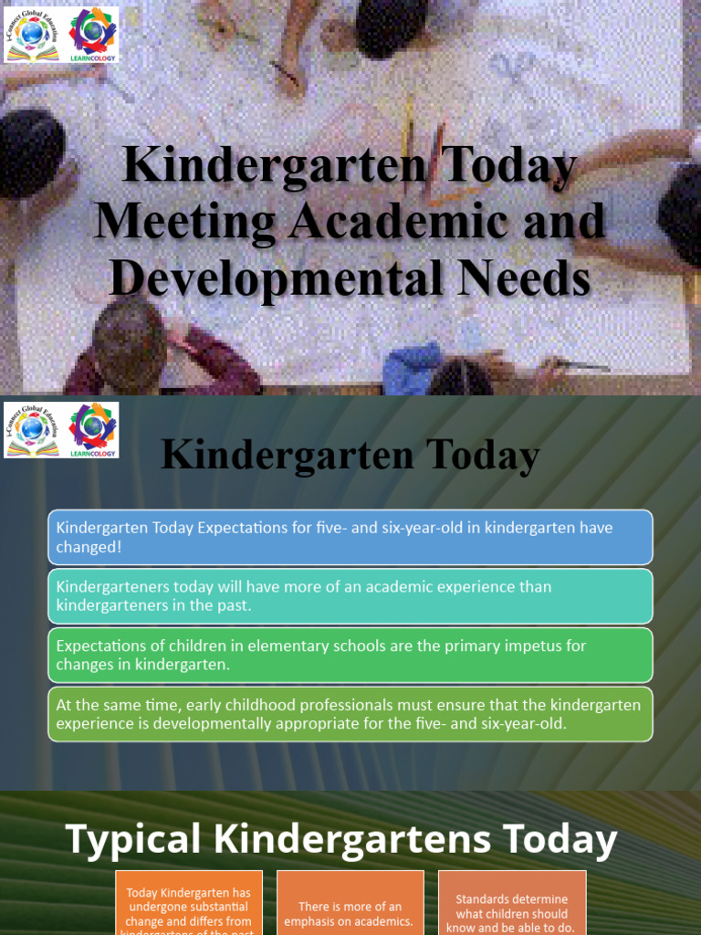 Kindergarten Today Meeting Academic and Developmental Needs | PDF ...