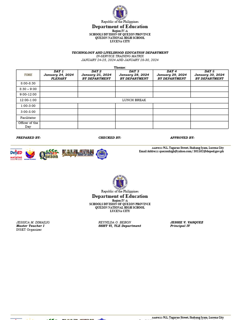 DepEd Official Template A4 - Matatag - Landscape | PDF