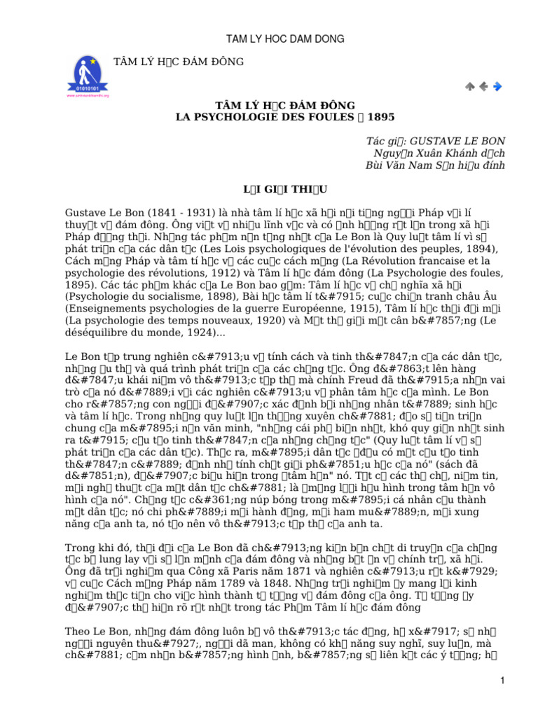 Tam Ly Hoc Dam Dong | PDF