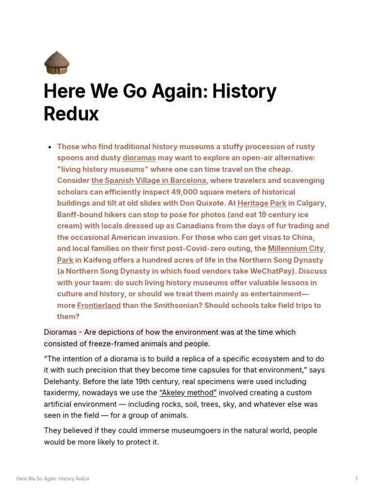 Here We Go Again History Redux | PDF