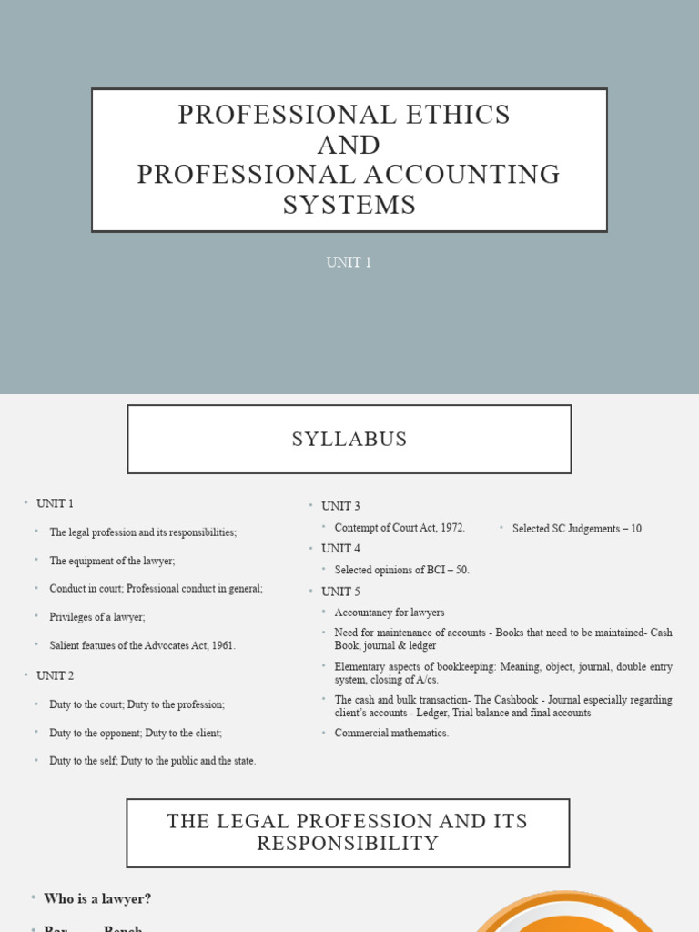 PE - Unit 1 & Unit 2 | PDF | Barrister | Advocate