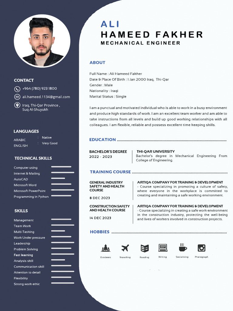 Ali Hameed Al-Yassiry CV | PDF