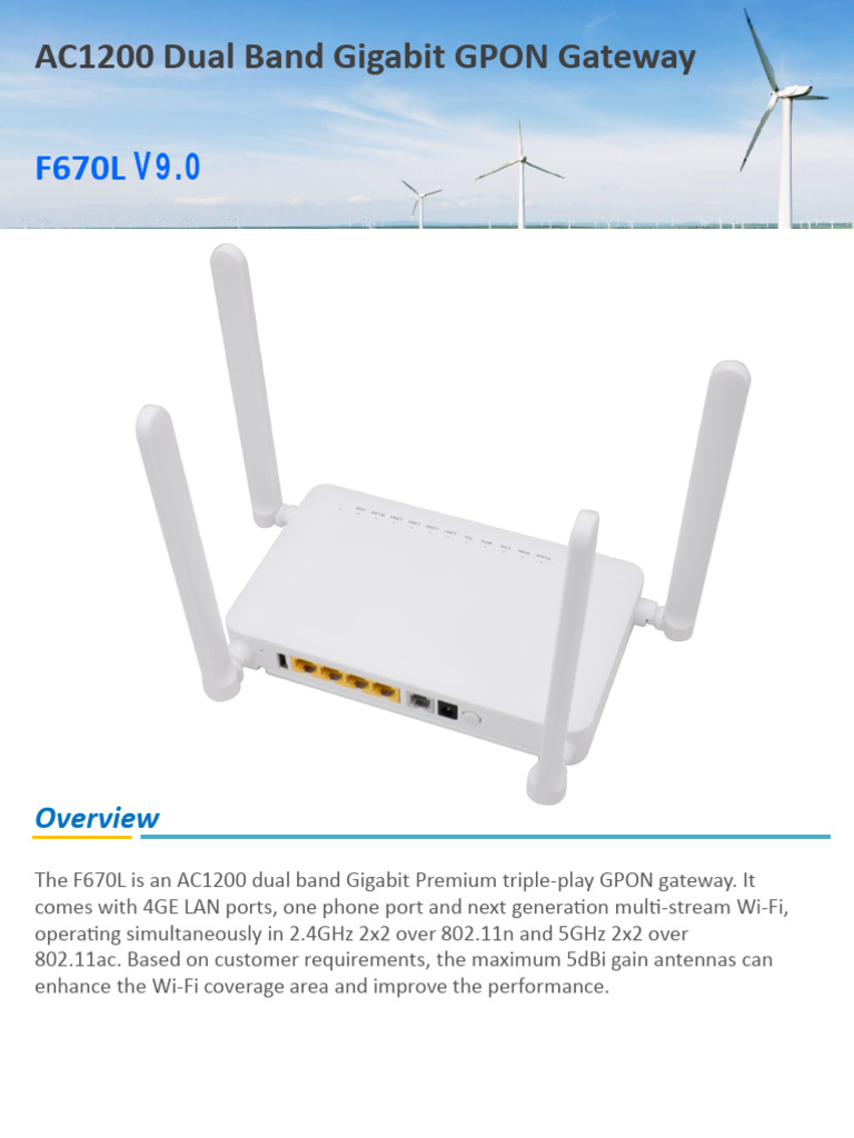 F670L V9.0 Datasheet | PDF | Wi Fi | Ieee 802.11