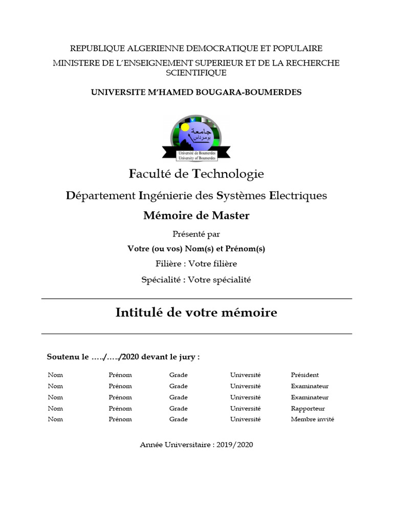 Mémoire de Master en ISE | PDF | Microsoft Word | Mise en page