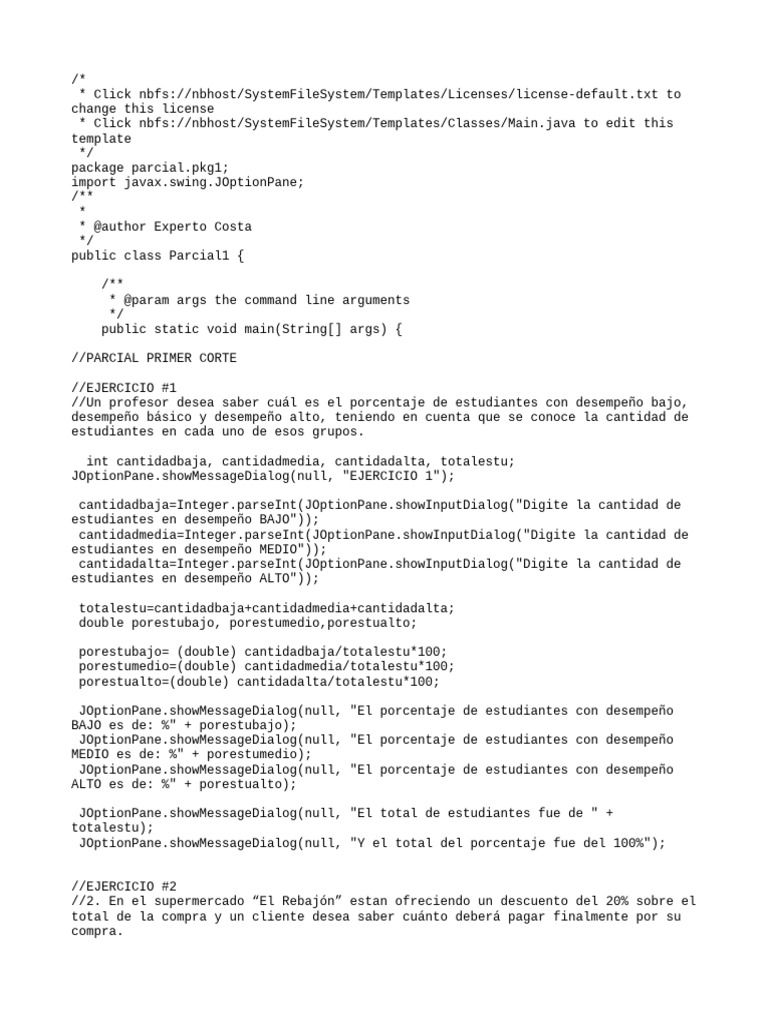 Codigo en Blog de Notas - PARCIAL 1 PROGRAMACION - Daniel Charris Fernandez | PDF | Programación ...