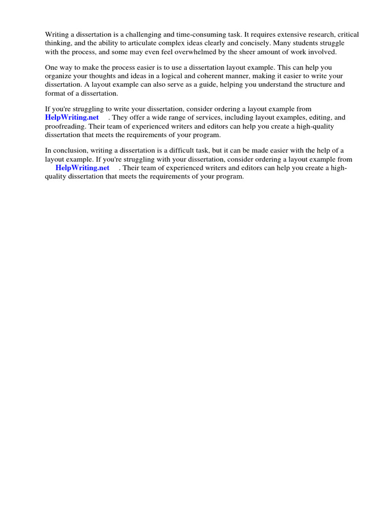 Layout Dissertation Example | PDF | Thesis | Thought