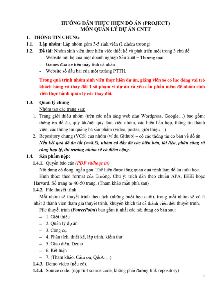 Huong Dan Lam Do An (Project) - QLDA | PDF