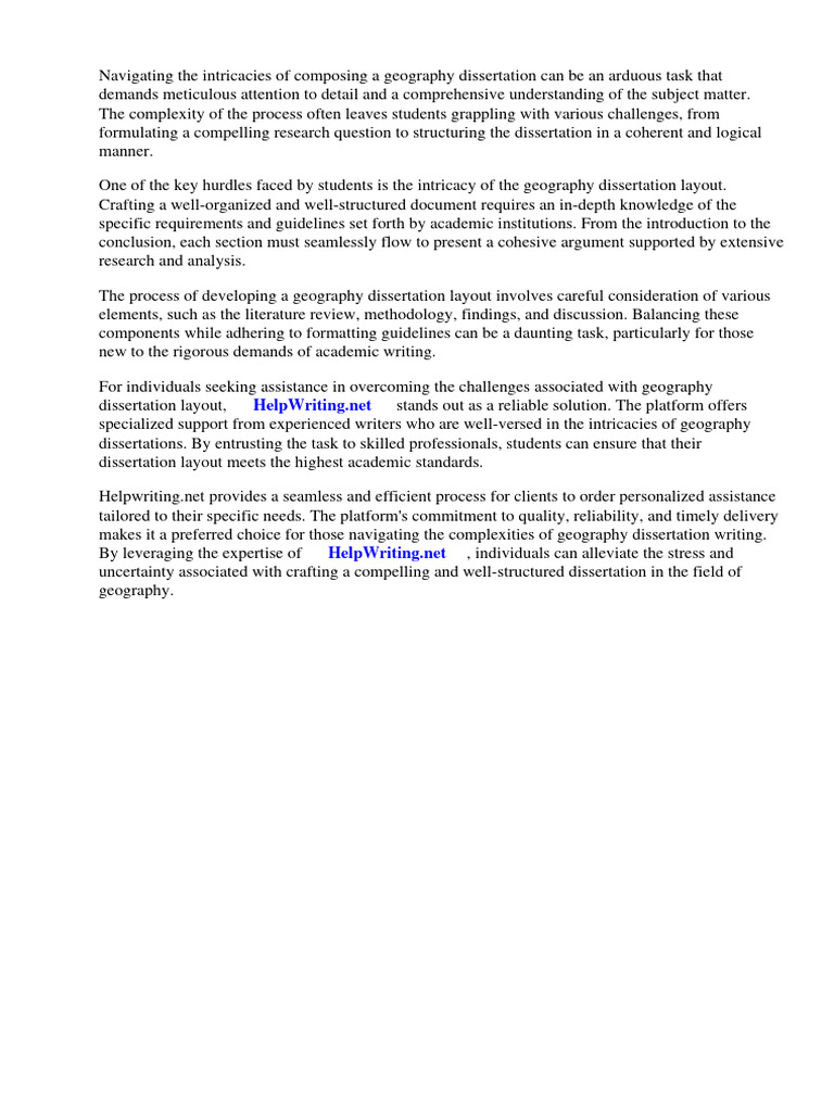Geography Dissertation Layout | PDF | Thesis | Geography Geography Dissertation Layout | PDF | Thesis | Geography