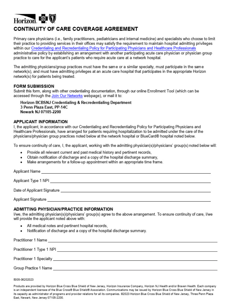 COCC Form (3) | PDF | Physician | Hospital