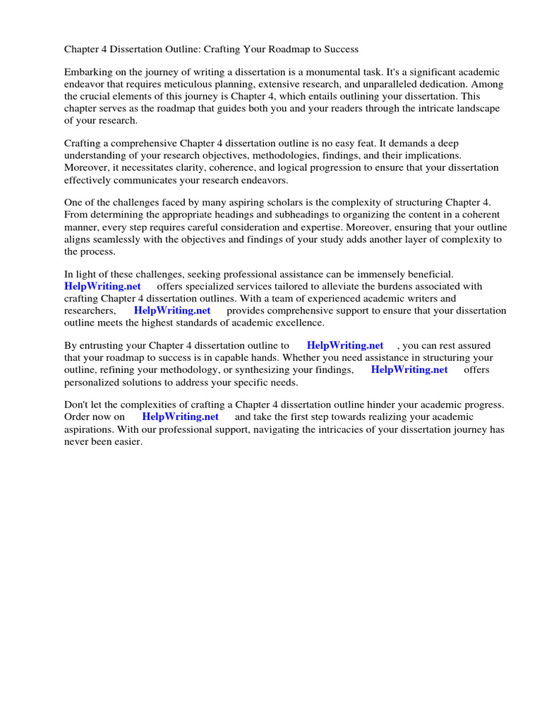 Dissertation Chapter 4 Guide | PDF | Methodology | Scientific Method