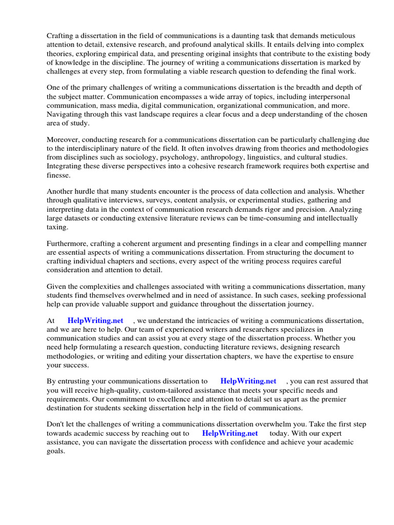 Communications Dissertation | PDF