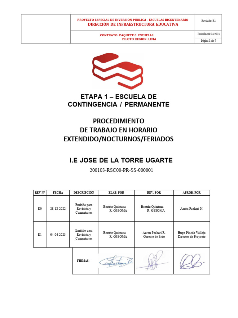 Proc Horario Ext JTU | PDF | Encendiendo