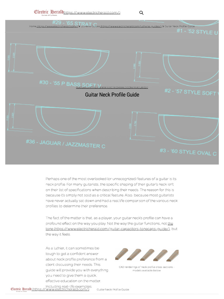 Guitar Neck Profile Guide - Electric Herald | PDF