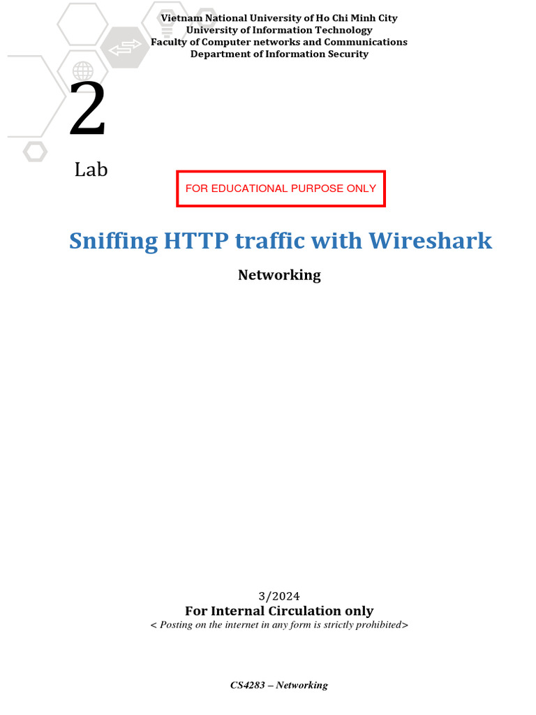 Lab 2 - Sniffing HTTP Traffic With Wireshark | PDF | Networking | Internet & Web