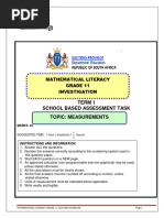Grade 11 Maths Lit Conversions | PDF | Volume | Measurement