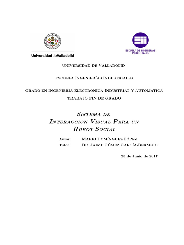 TFG P 645 | PDF | Robot | Robótica