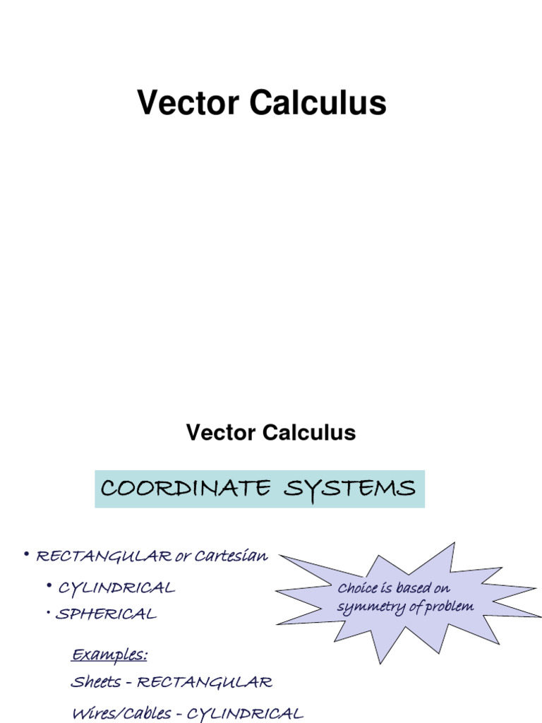 Vector Calculus Feb 24 | PDF | Coordinate System | Divergence