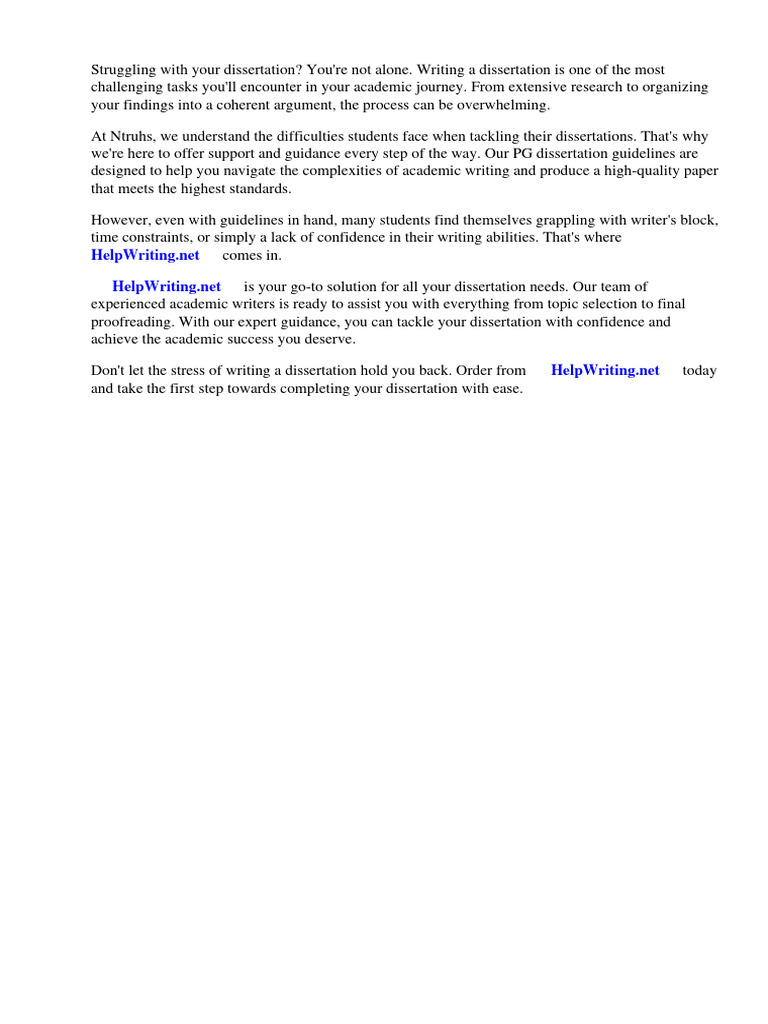 PG Dissertation Guidelines Ntruhs | PDF | Thesis | Social Media Marketing